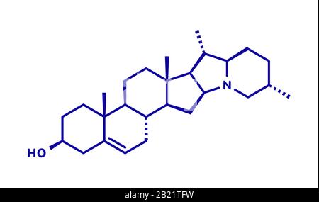 Solanidine potato toxin molecule, illustration Stock Photo - Alamy