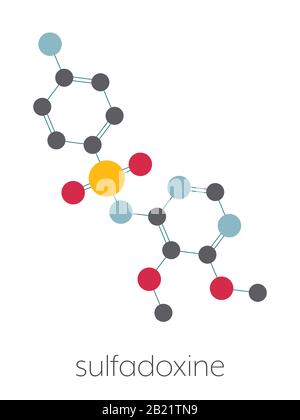 Sulfadoxine malaria drug molecule, illustration Stock Photo - Alamy