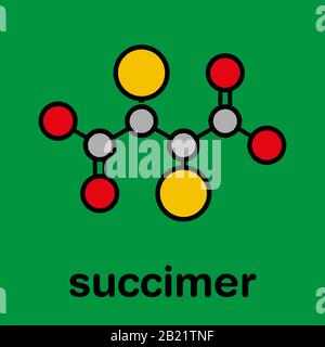 Succimer lead poisoning drug, illustration Stock Photo - Alamy