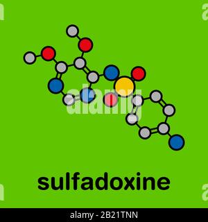Sulfadoxine malaria drug molecule, illustration Stock Photo - Alamy
