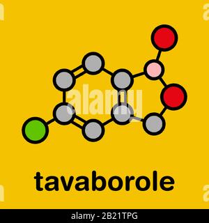 Tavaborole topical antifungal drug molecule, illustration Stock Photo ...