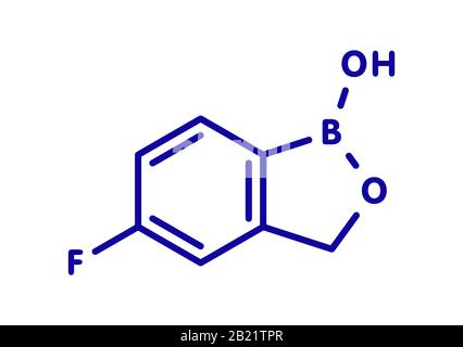 Tavaborole topical antifungal drug molecule, illustration Stock Photo ...