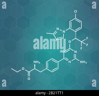 Telotristat ethyl drug molecule, illustration Stock Photo - Alamy