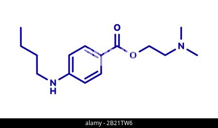 Tetracaine local anesthetic drug molecule, illustration Stock Photo - Alamy