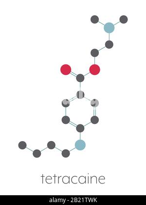 Tetracaine local anesthetic drug molecule, illustration Stock Photo - Alamy