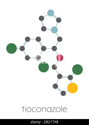 Tioconazole antifungal drug molecule, illustration Stock Photo - Alamy