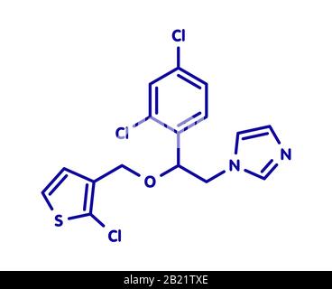 Tioconazole antifungal drug molecule, illustration Stock Photo - Alamy
