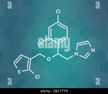 Tioconazole antifungal drug molecule, illustration Stock Photo - Alamy