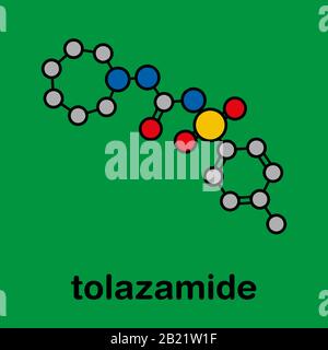 Tolazamide diabetes drug molecule, illustration Stock Photo - Alamy
