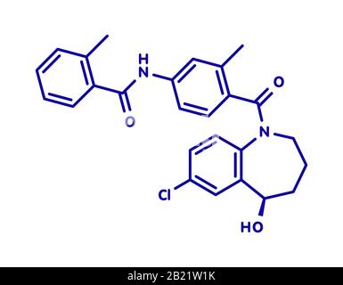 Tolvaptan hyponatremia drug molecule, illustration Stock Photo - Alamy