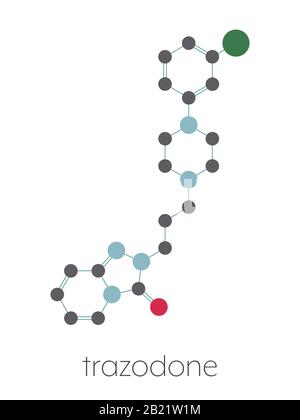 Trazodone antidepressant and anxiolytic drug, illustration Stock Photo ...