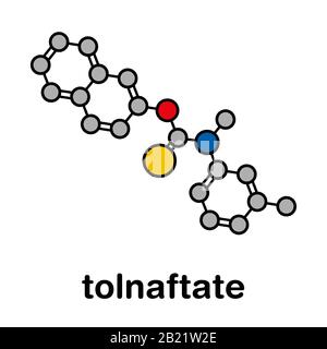Tolnaftate antifungal drug molecule, illustration Stock Photo - Alamy