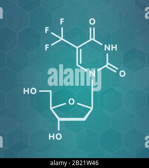Trifluridine antiviral drug molecule, illustration Stock Photo - Alamy