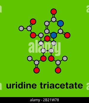 Uridine triacetate drug molecule, illustration Stock Photo - Alamy