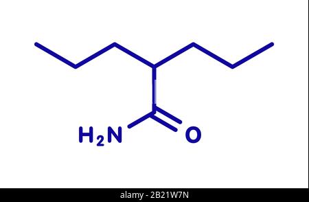 Valpromide seizures drug molecule, illustration Stock Photo - Alamy