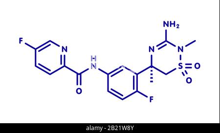 Verubecestat Alzheimers disease drug molecule, illustration Stock Photo ...