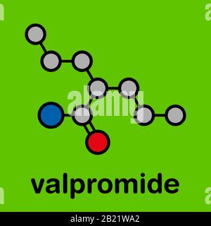 Valpromide seizures drug molecule, illustration Stock Photo - Alamy