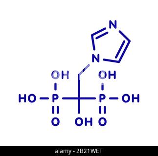 Zoledronic acid (zoledronate) osteoporosis drug molecule ...