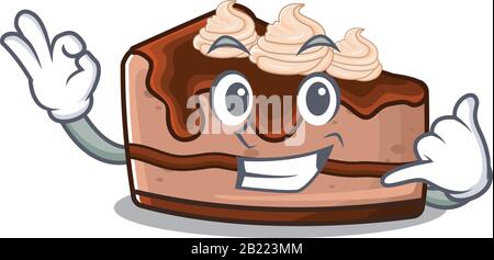 Chocolate cheesecake cartoon character concept with a sad face Stock ...