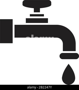 Faucet Icon template black color editable. Faucet Icon symbol Flat ...