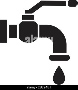 Faucet Icon template black color editable. Faucet Icon symbol Flat ...