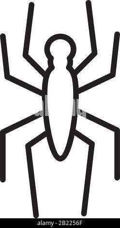 Spider Icon template black color editable. Spider Icon symbol Flat ...