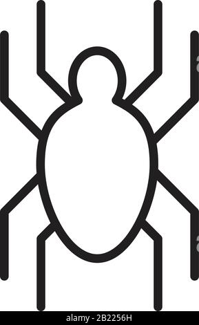 Spider silhouette icon. Bug. Editable vector Stock Vector Image & Art ...