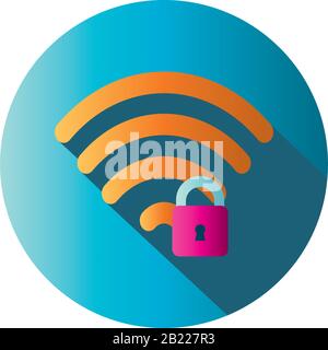 wifi connection signal block gradient style icon vector illustration ...