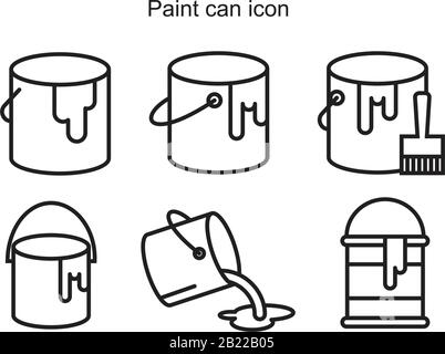 Paint can Icon template black color editable. Paint can Icon symbol ...
