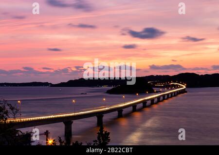 Famous Tsunoshima Bridge in Yamaguchi Prefecture, Japan Stock Photo - Alamy