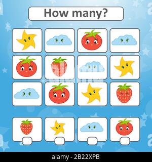 Counting objects isolated cartoon vector illustration Stock Vector ...