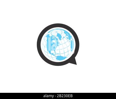 Initial H monogram alphabet with earth globe emblem. Globe logo design ...