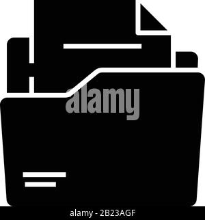 project folder glyph icon vector illustration Stock Vector Image & Art ...