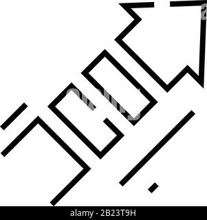 rapid development line icon, outline symbol, vector illustration ...