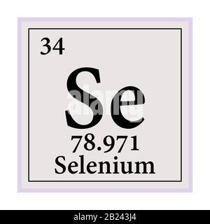 Selenium Chemical 34 element of periodic table. Molecule And ...