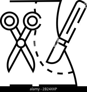 Doctor plastic surgeon drawing incision lines with marker on female ...