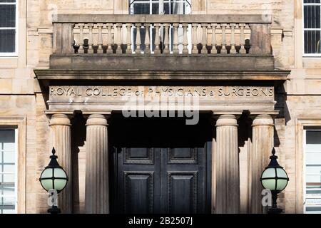 Royal College of Physicians and Surgeons of Glasgow sign, Glasgow Stock ...