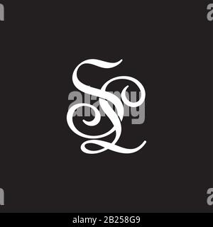 letter sl linked overlapping monogram logo vector Stock Vector Image ...