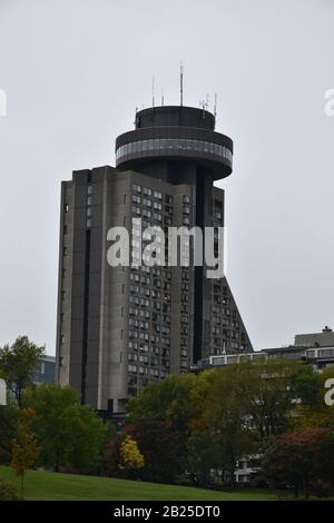 The Hotel Le Concorde and Ciel rotating restaurant, Quebec City, Canada ...