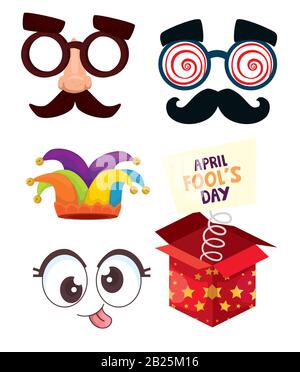 April fools day icons set Stock Vector Image & Art - Alamy