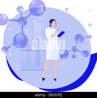 Professional scientist woman working in the medical laboratory, she is ...