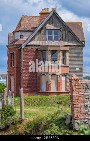 Seafield House (The Haunted House), Westward Ho!, North Devon, UK Stock ...