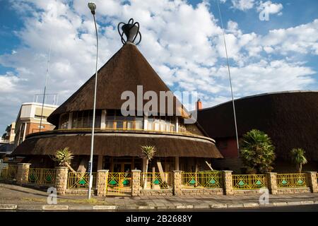 Mokorotlo (Basotho Hat) building, Maseru, Lesotho Stock Photo - Alamy