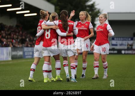 Jordan Nobbs of Arsenal scores the second goal for her team and ...