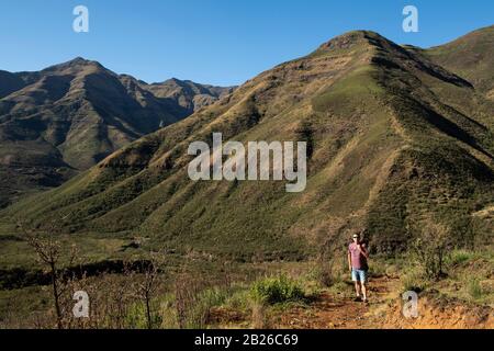Hiking in Ts'ehlanyane National Park, Lesotho Stock Photo - Alamy