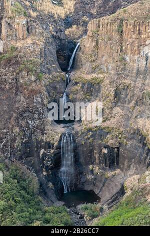Three cascades waterfall, Ts'ehlanyane National Park, Lesotho Stock ...