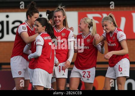 Leah Williamson of Arsenal scores the second goal for her team and ...
