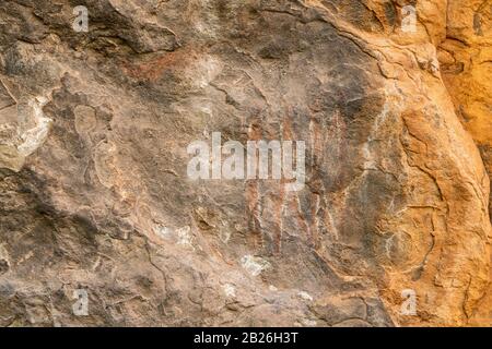 Rock art in Liphofung Cave, Lesotho Stock Photo - Alamy