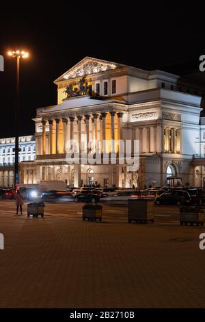 The National Theatre in Warsaw at night, Poland, Europe Stock Photo - Alamy