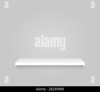 Blank empty showcase displays. Front view. On white background Vector ...